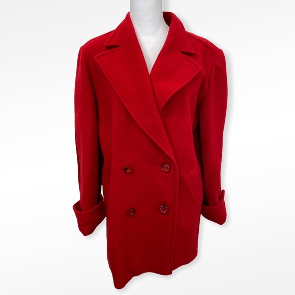Vintage | Jackets & Coats | Vintage Beau Brem Red Wool Double Breasted ...